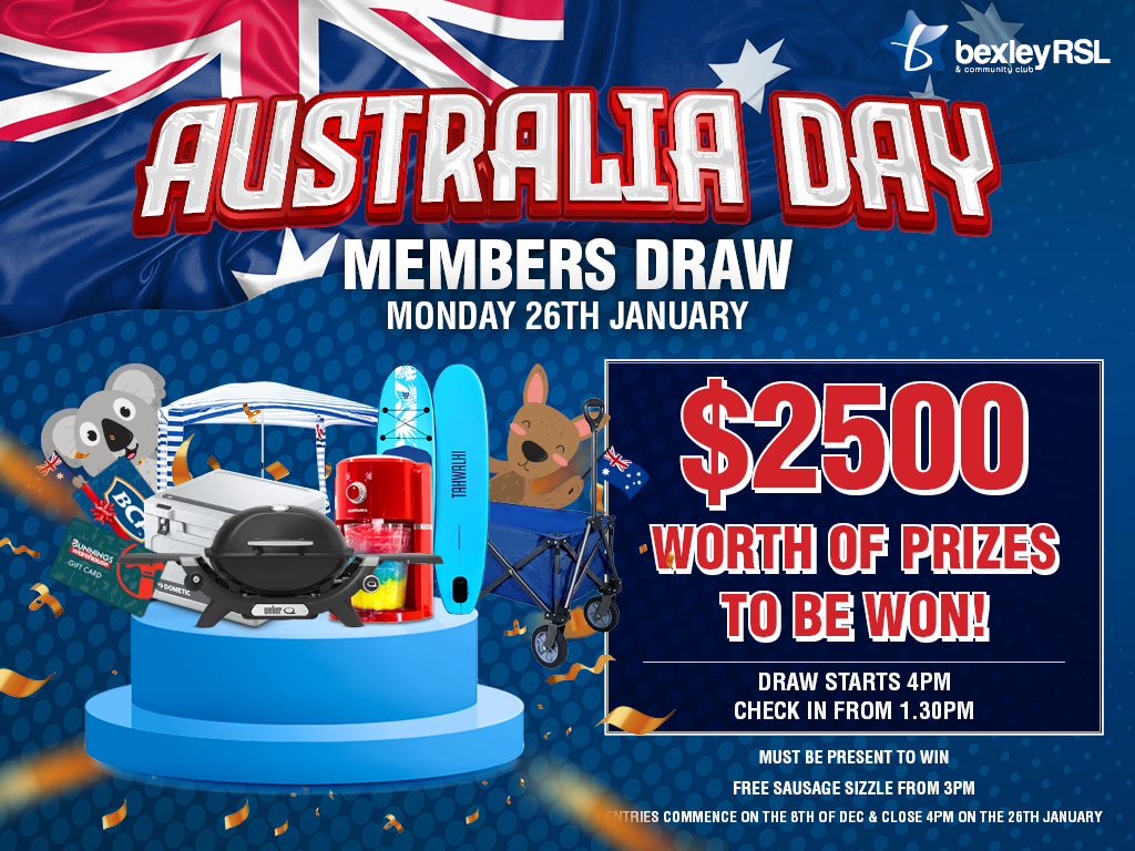 Australia Day Members Draw - Bexley RSL